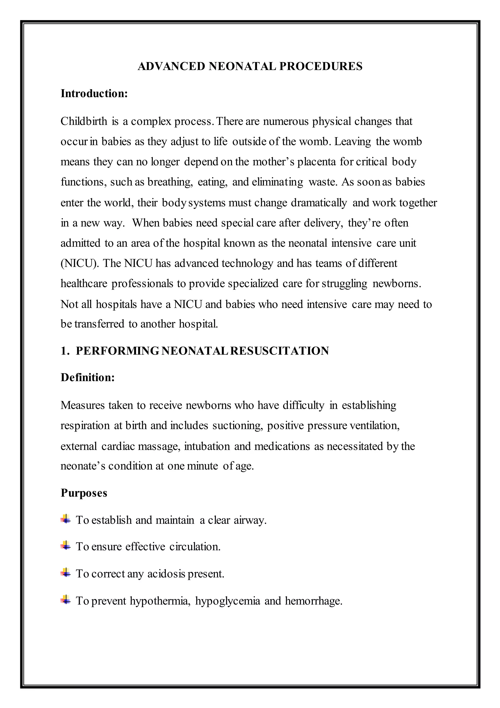 ADVANCED NEONATAL PROCEDURES (1).docx