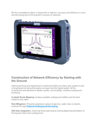Advanced Network Solutions: Underground Surveys, Local Fibre ...