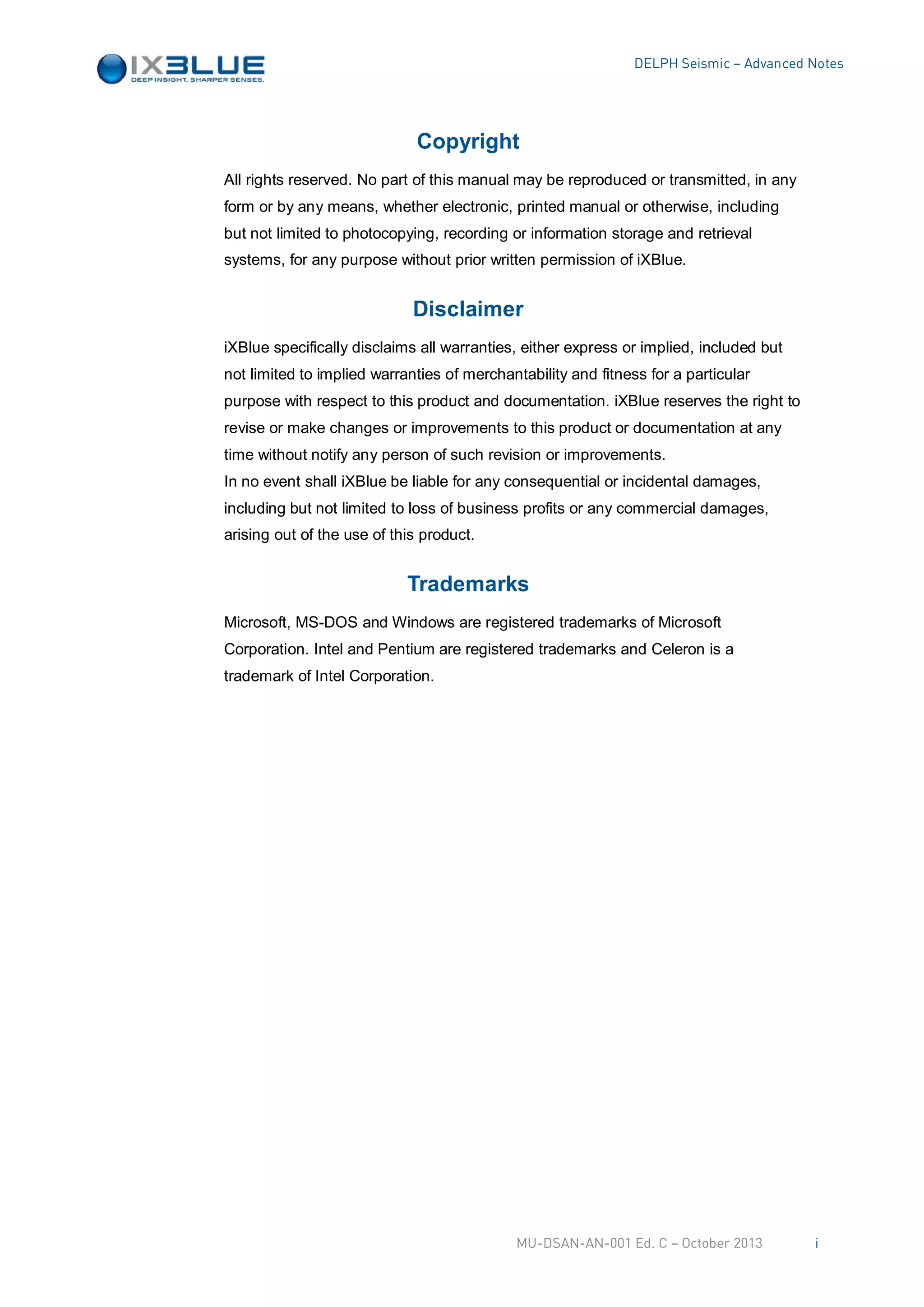 iXblue - DELPH Seismic advanced notes | PDF