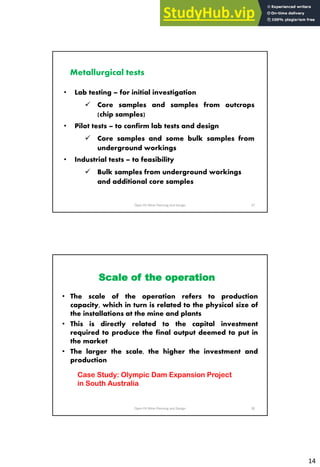 Advanced Open Pit Planning And Design 2014 For NICICo FinalDraft | PDF