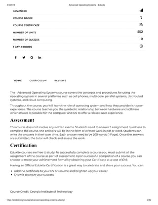 Advanced Operating Systems - Edukite | PDF