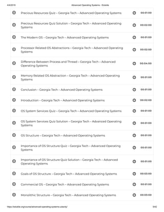 Advanced Operating Systems - Edukite | PDF