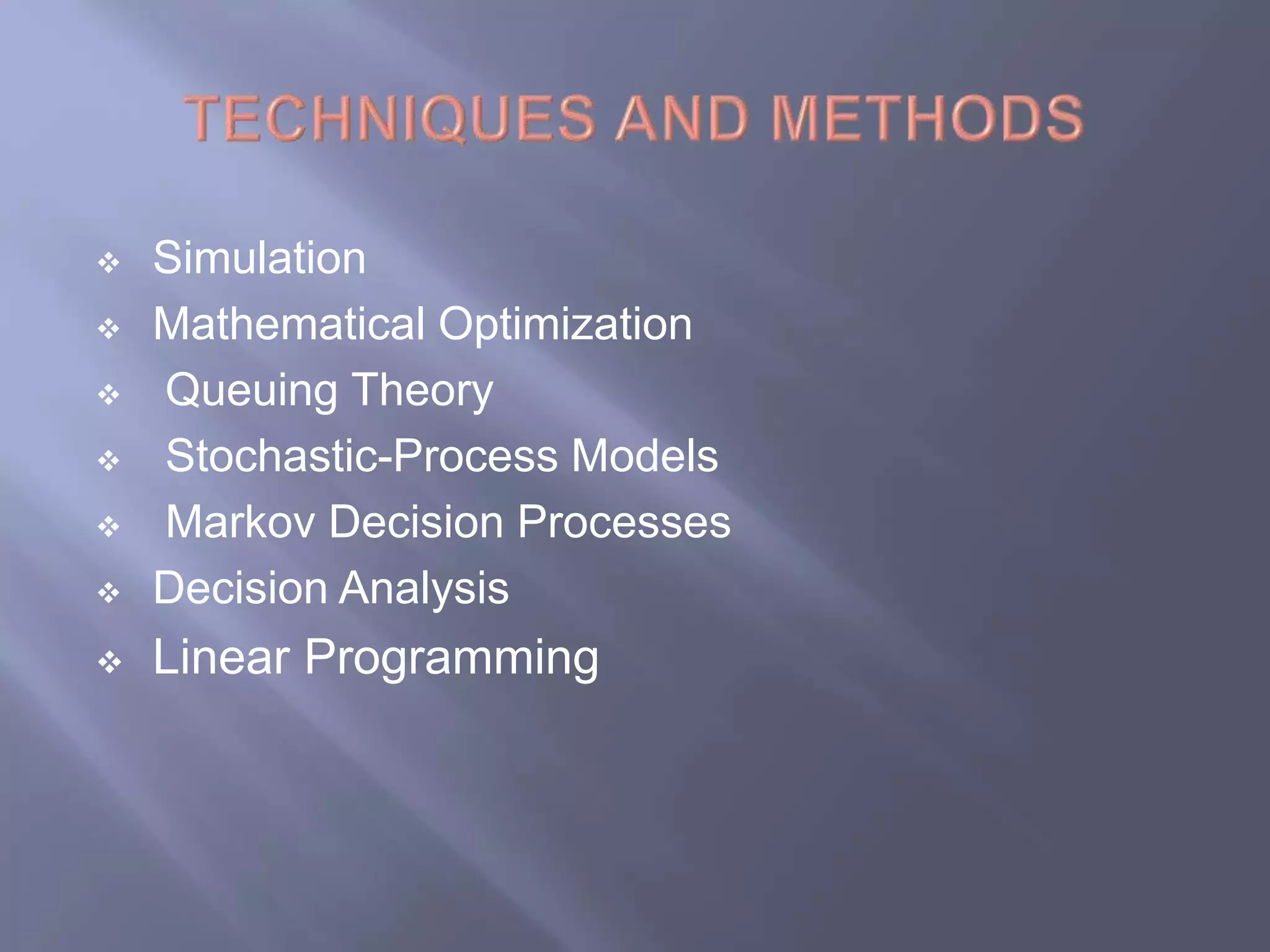 Advanced operation research | PPT