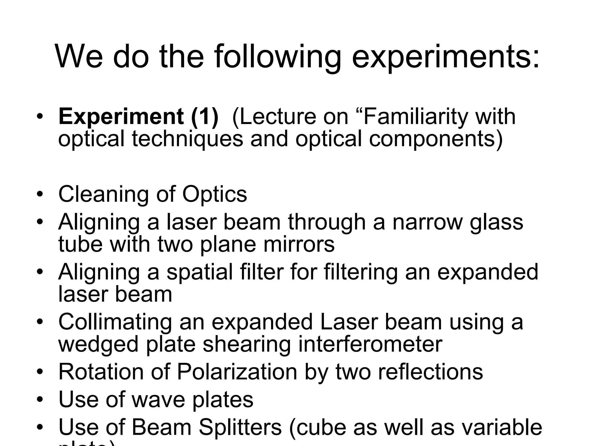 Advanced Optics Lab at SJSU.ppt