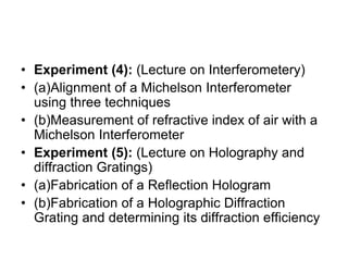 Advanced Optics Lab at SJSU.ppt