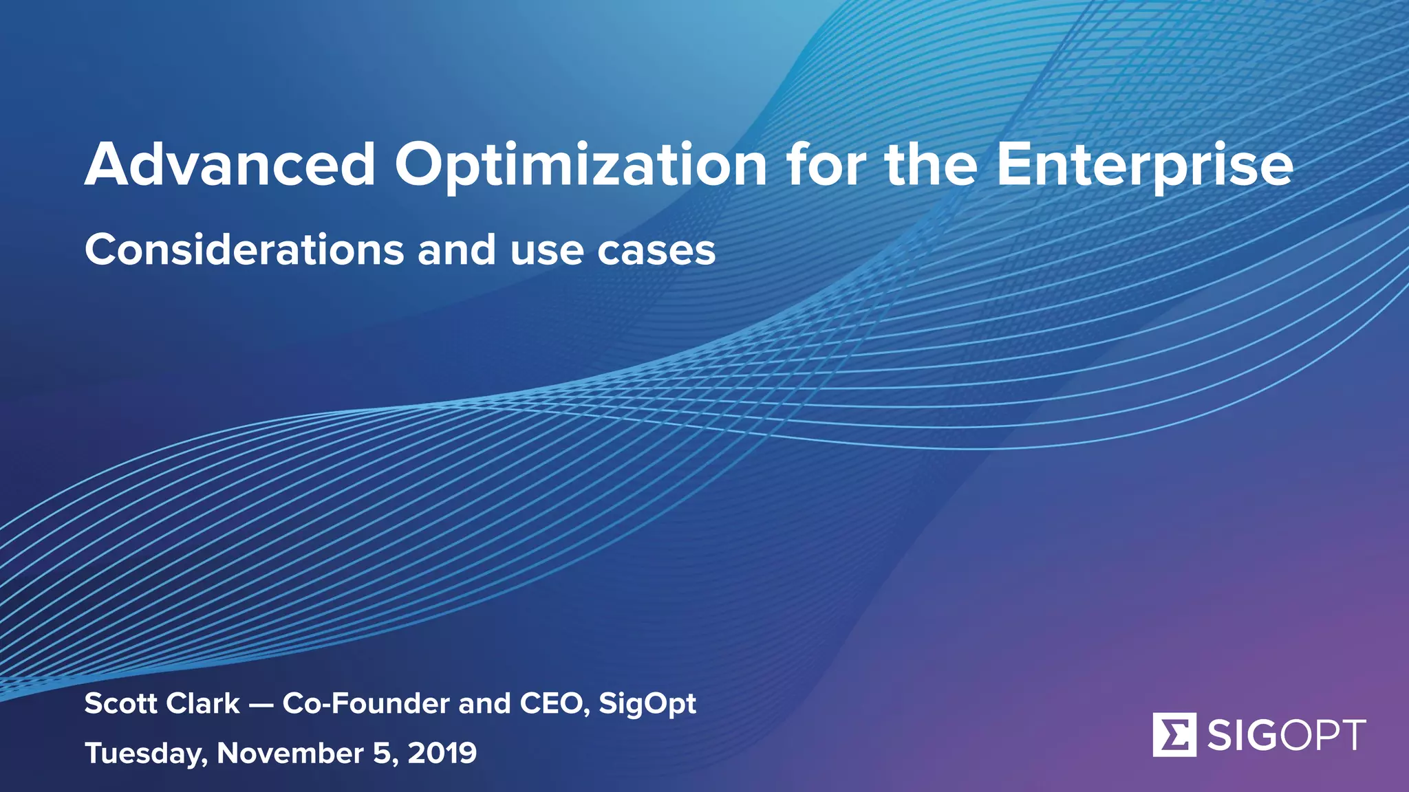 Advanced Optimization for the Enterprise Webinar | PDF | Computing ...