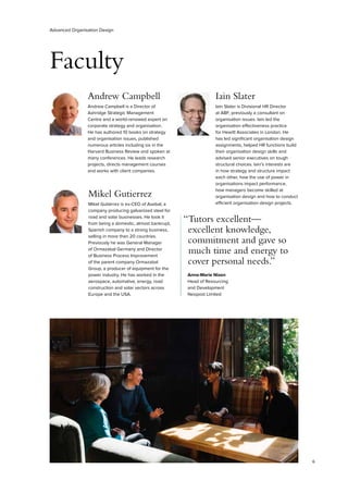 Advanced organisation design brochure | PDF