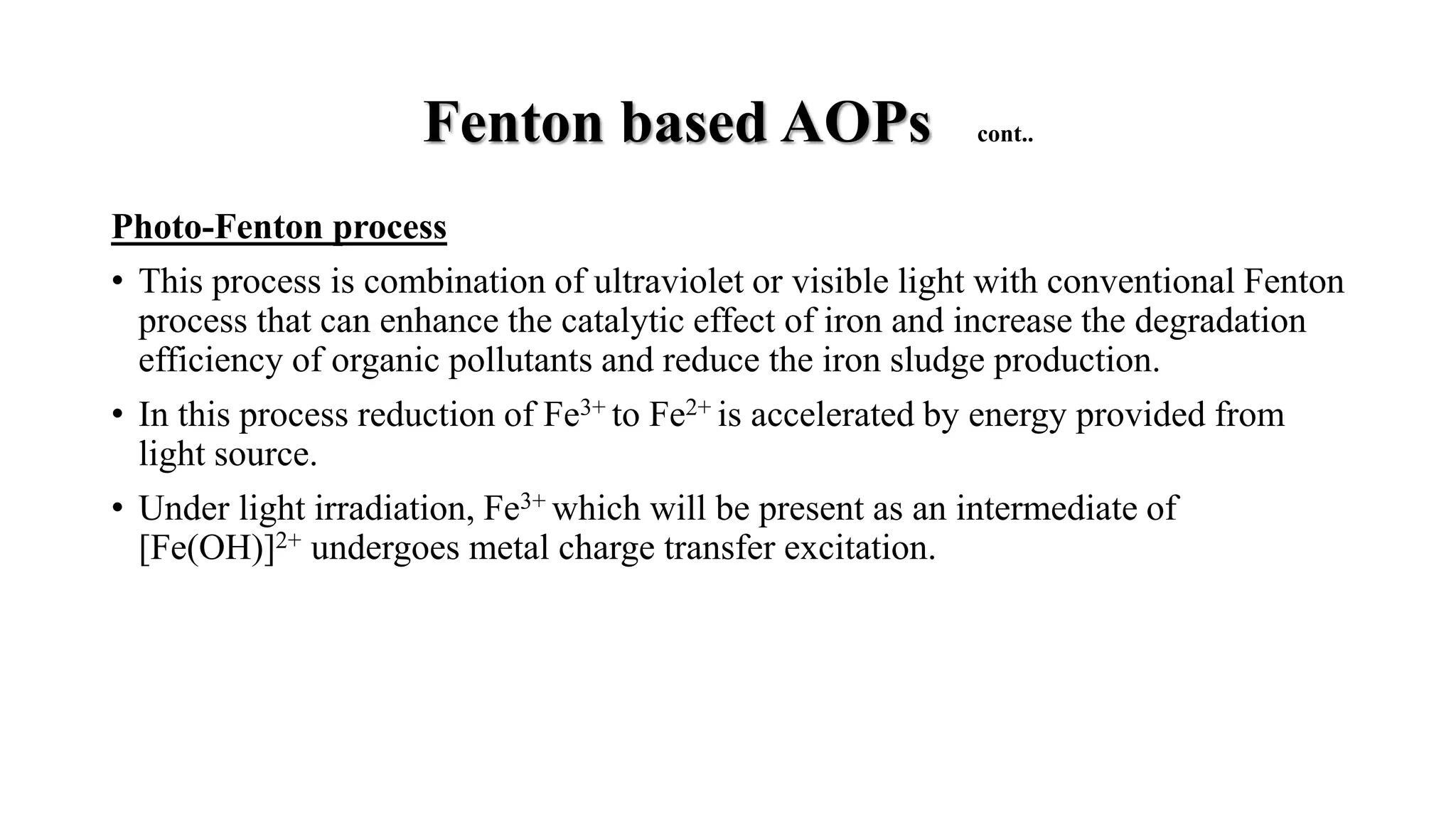 Advanced oxidation processes | PPTX