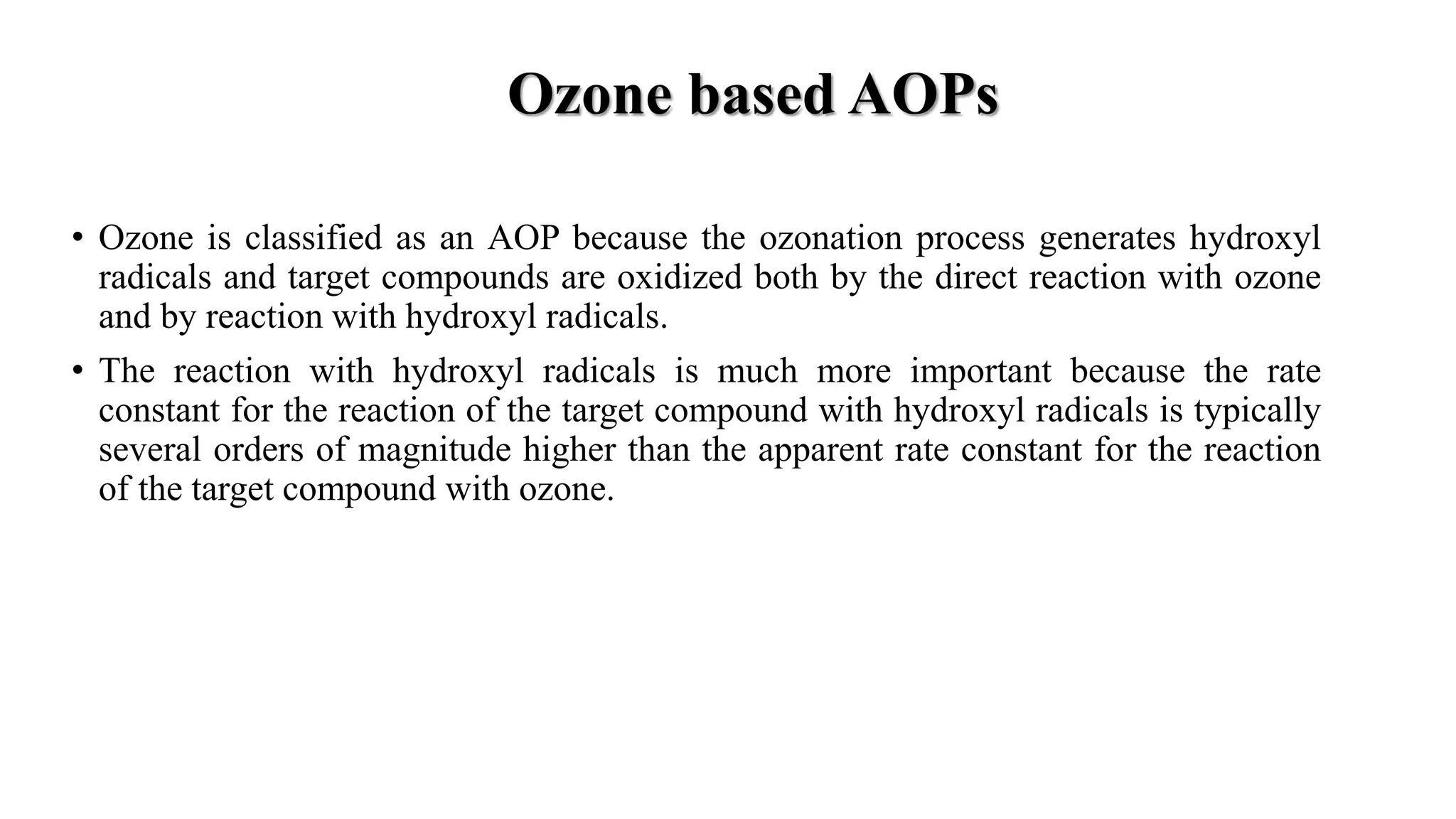 Advanced oxidation processes | PPTX