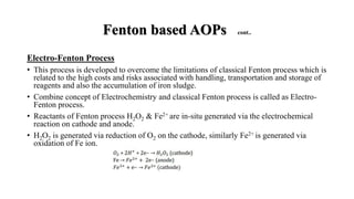 Advanced oxidation processes | PPTX