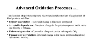 Advanced oxidation processes | PPTX