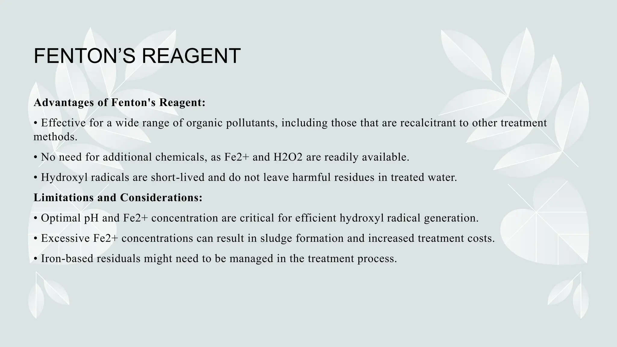 Advanced oxidative processes, reverse osmosis, ion exchange method | PPTX