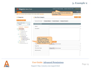 Advanced Permissions: Magento Extension by Amasty. User Guide. | PPT