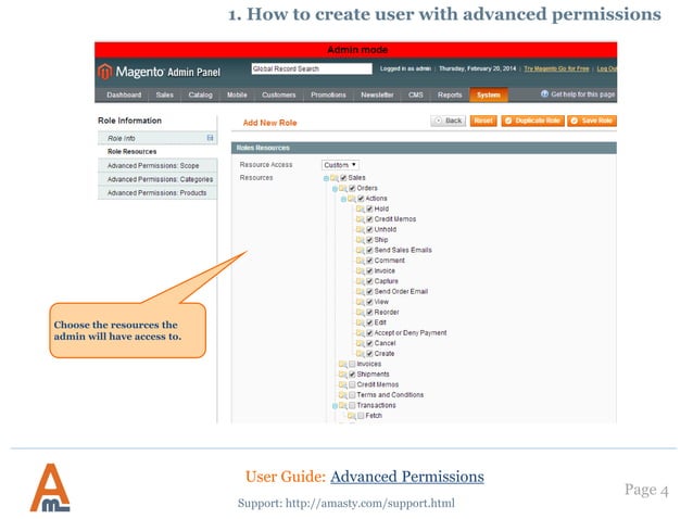 Advanced Permissions: Magento Extension by Amasty. User Guide. | PPT | Free Download