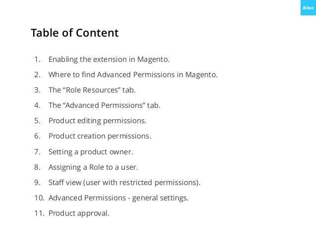Magento extensions: Advanced permissions user manual by Aitoc