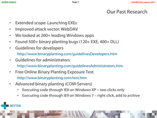 Advanced (persistent) binary planting | PDF
