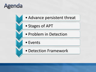 Advanced persistent threat (apt) | PPTX