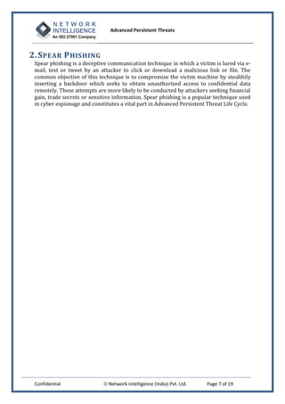 Advanced persistent threats(APT) | PDF