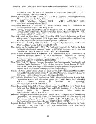 Advanced Persistent Threats in Cybersecurity – Cyber Warfare | PDF