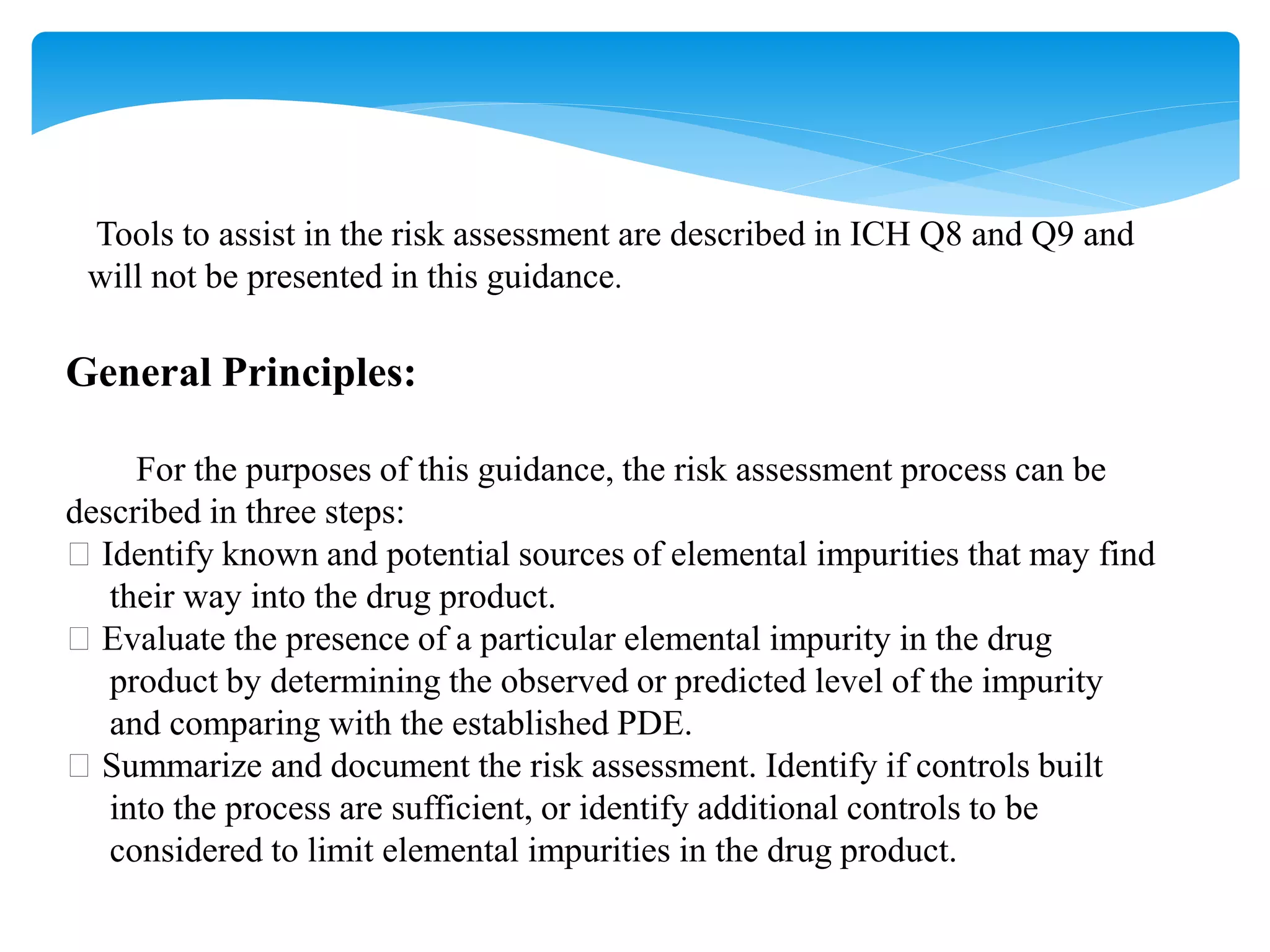 POTENTIAL SOURCES OF ELEMENTAL IMPURITIES | PPTX