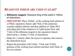 Analytical Procedures in Elemental Impurities | PPTX