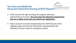 Advanced Placement Nursing STEPS Session FEB 2022