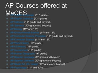 Advanced Placement Classes | PPTX | College Planning | College Education