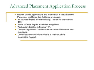 Advanced Placement Overview | PPT