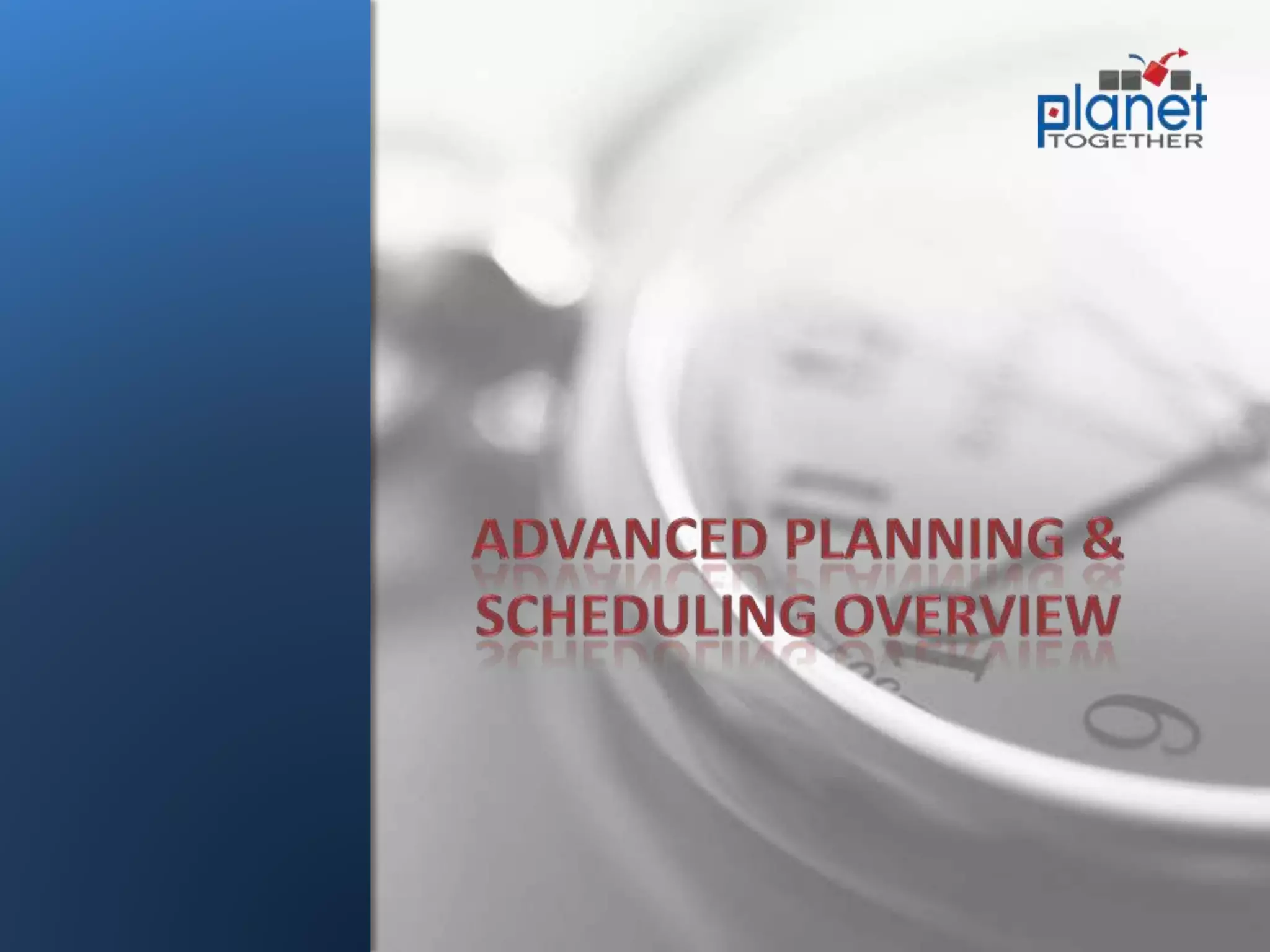 Advanced Planning And Scheduling Aps Overview | PPTX