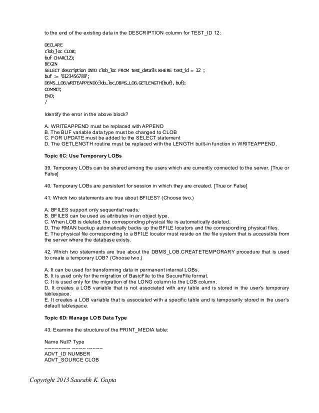 Advanced Plsql Mockassessment