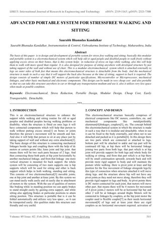 Advanced portable system for stressfree walking and sitting | PDF