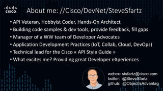 Advanced Postman for Better APIs - Web Summit 2018 - Cisco DevNet | PPT