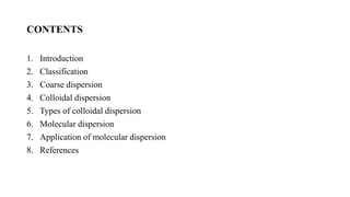 molecular dispersion slidshare | PDF