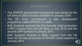 Advanced precision kill weapon system (apkws), United States of America ...