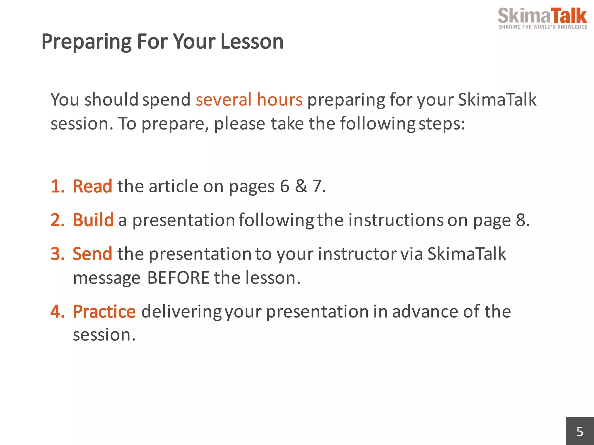 Advanced Presentation Skills - Lesson 6 | PPT