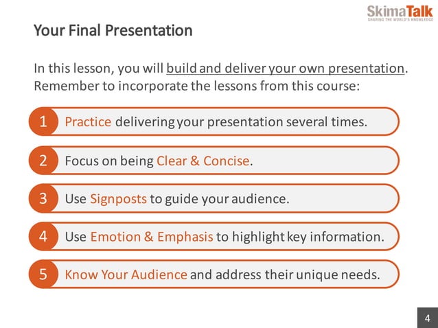 Advanced Presentation Skills - Lesson 6 | PPT