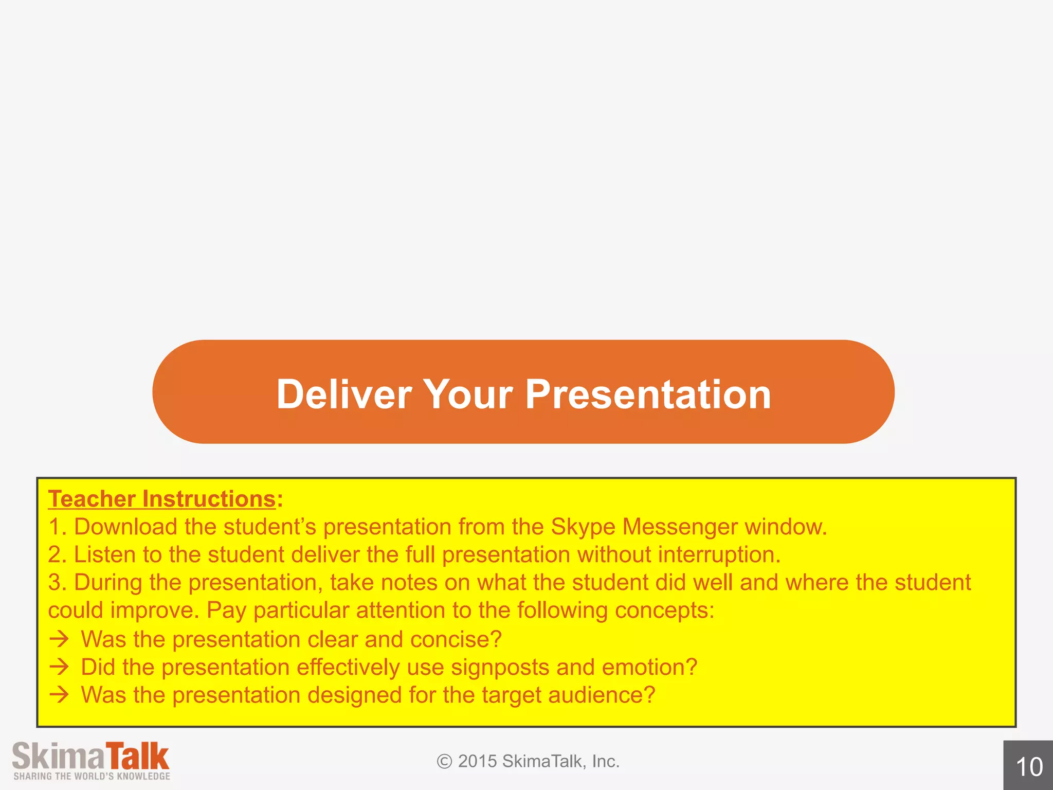 Advanced Presentation Skills - Lesson 6 (t) | PPT
