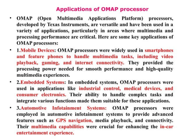 advanced processor part 5 ARM OMAP ADVANCED | PPT