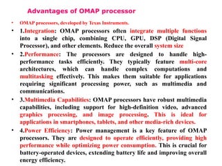 advanced processor part 5 ARM OMAP ADVANCED | PPTX