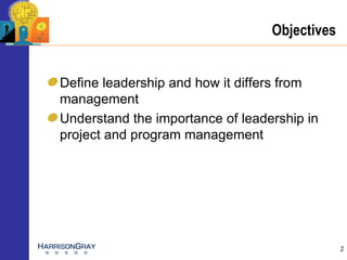 Advanced program management leadership | PPT