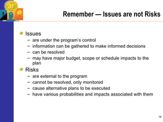 Advanced program management risk mitigation and management | PPT ...