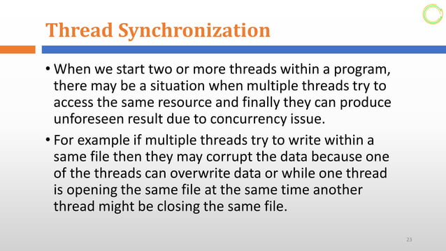 Multi Threading Concept (Advanced programming) | PPT