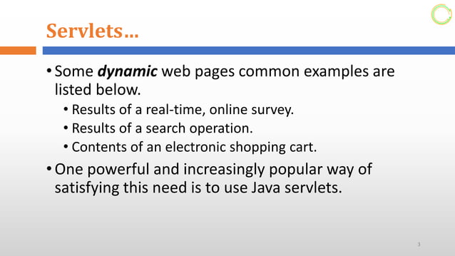 Servlets as introduction (Advanced programming) | PDF