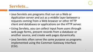 Servlets as introduction (Advanced programming) | PDF