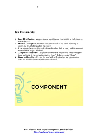 Advanced Project Issue Tracker Template.docx