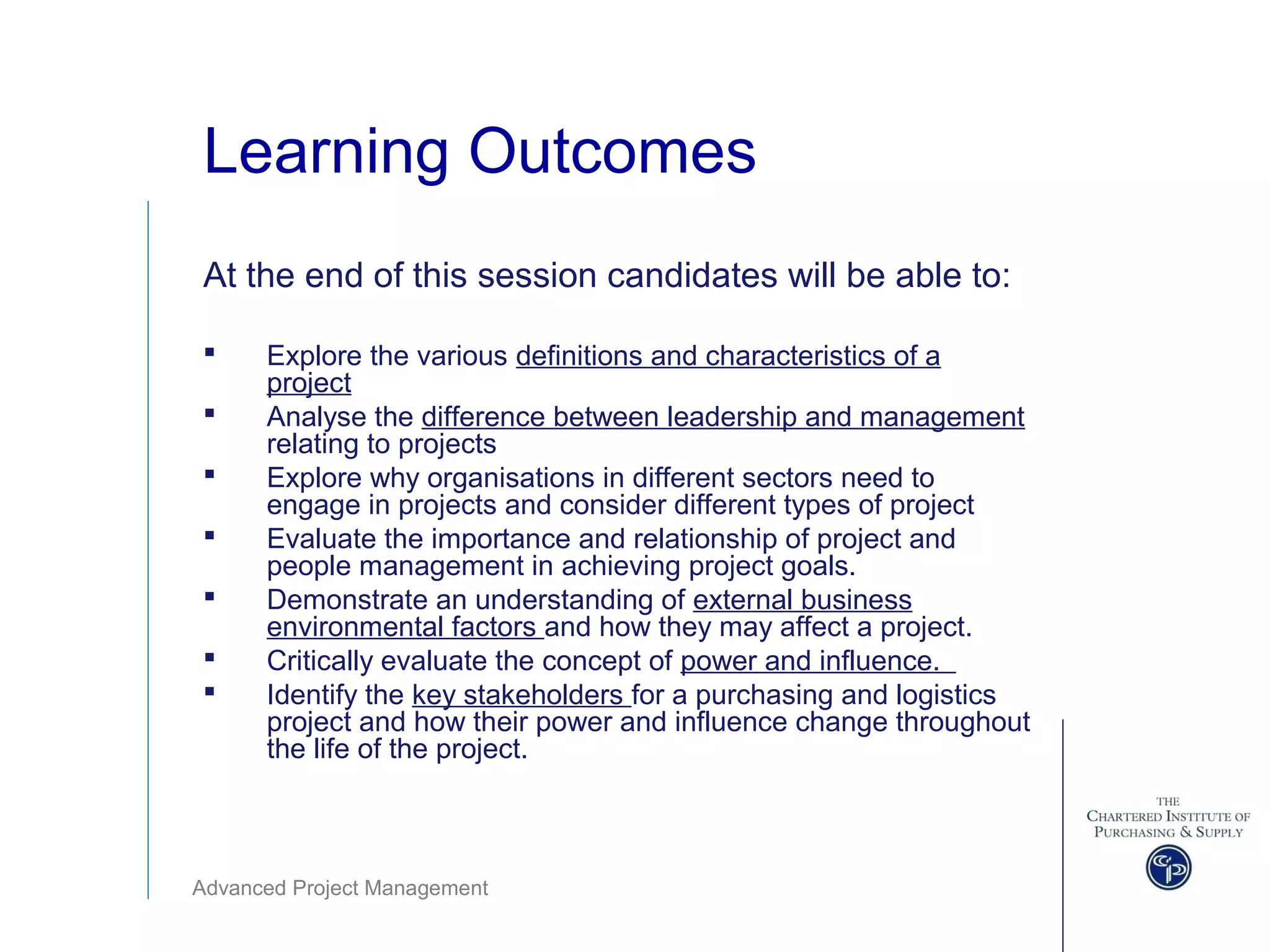 Advanced project management ppts | PPT