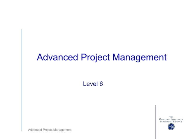 Advanced project management ppts | PPT | Executive Leadership ...