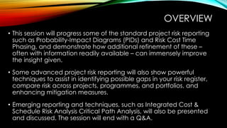 Advanced project risk reporting webinar, 21 September 2022 | PPT