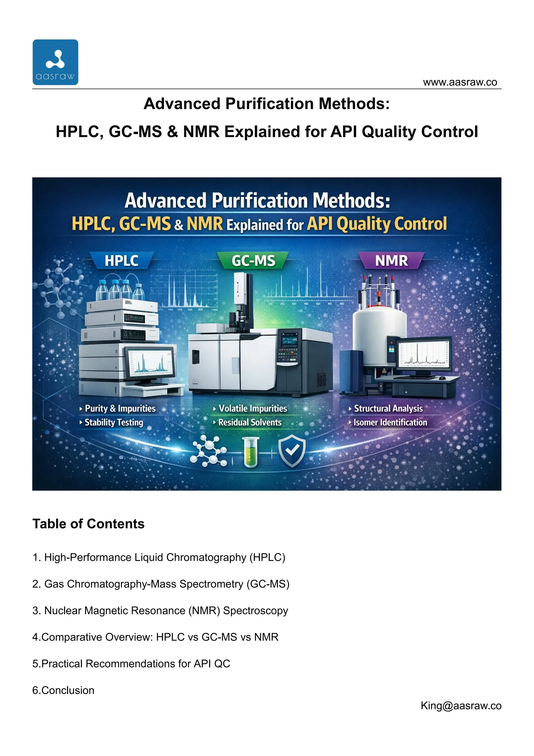 Advanced Purification Methods-HPLC, GC-MS & NMR Explained for API ...