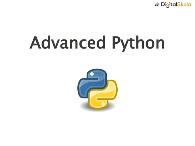 Advanced python | PPT